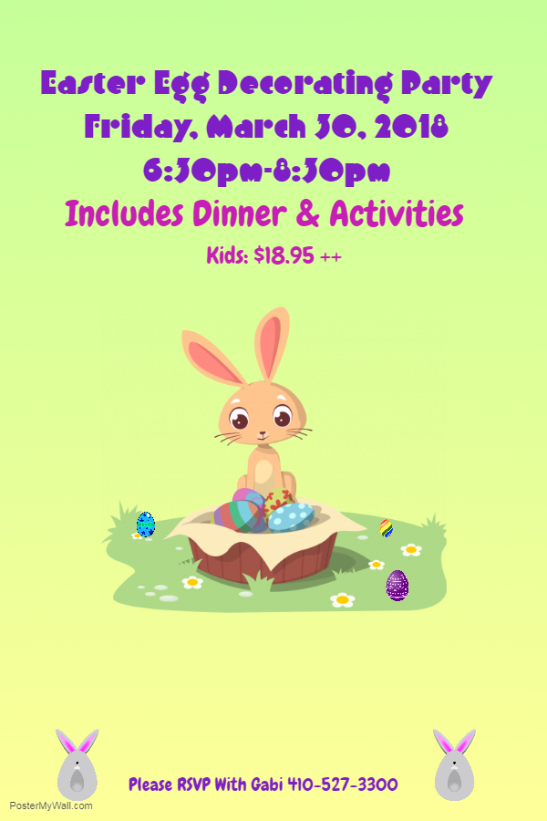 Easter Egg Decorating Party | Hunt Valley Country Club | 2018-03-30